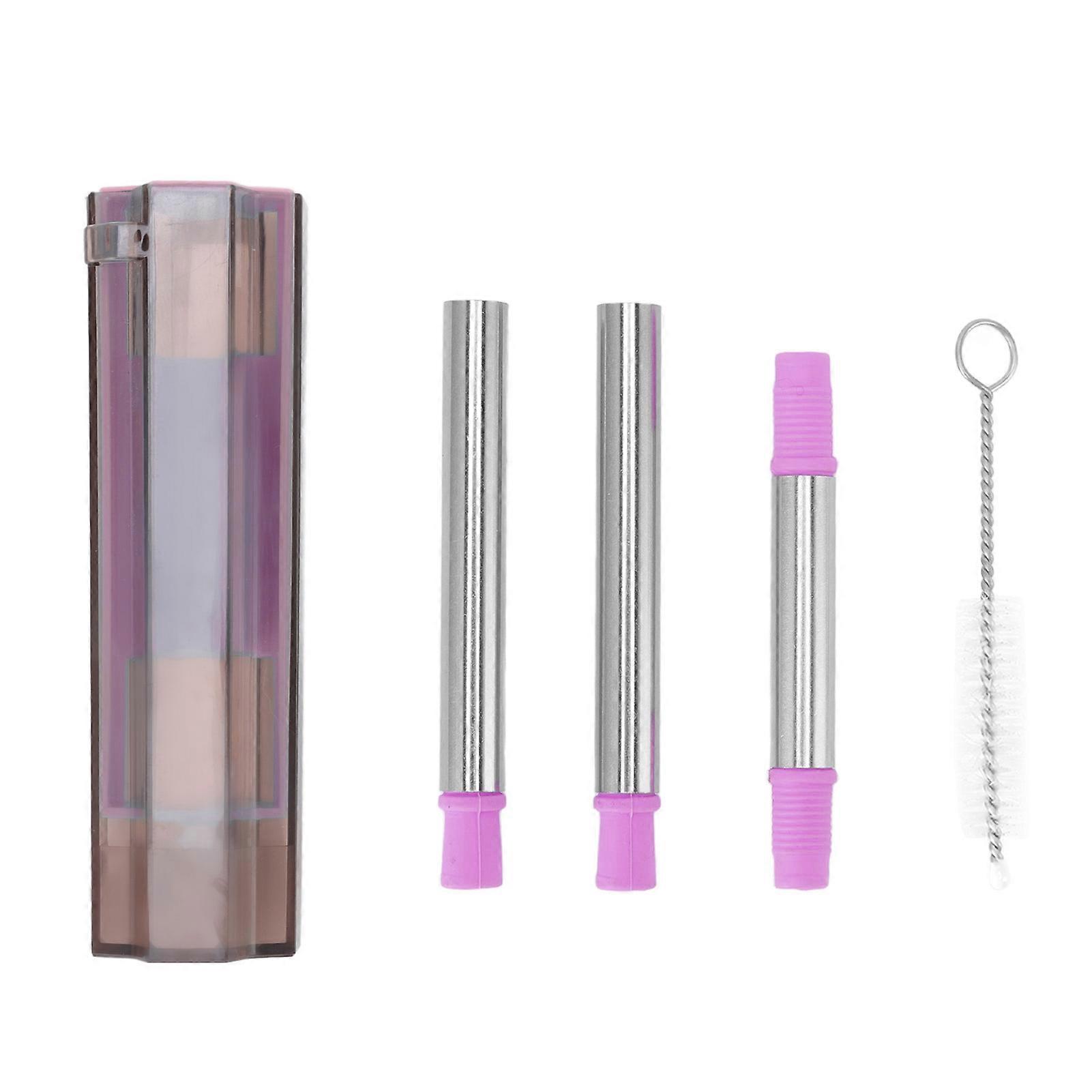 Collapsible Straw Stainless Steel Portable Easy to Clean Foldable Straw ...