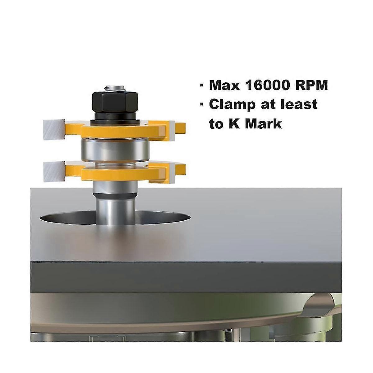2Pcs 6Mm Joint Assembly Router Bit Set Tongue & Groove T-Slot Milling ...