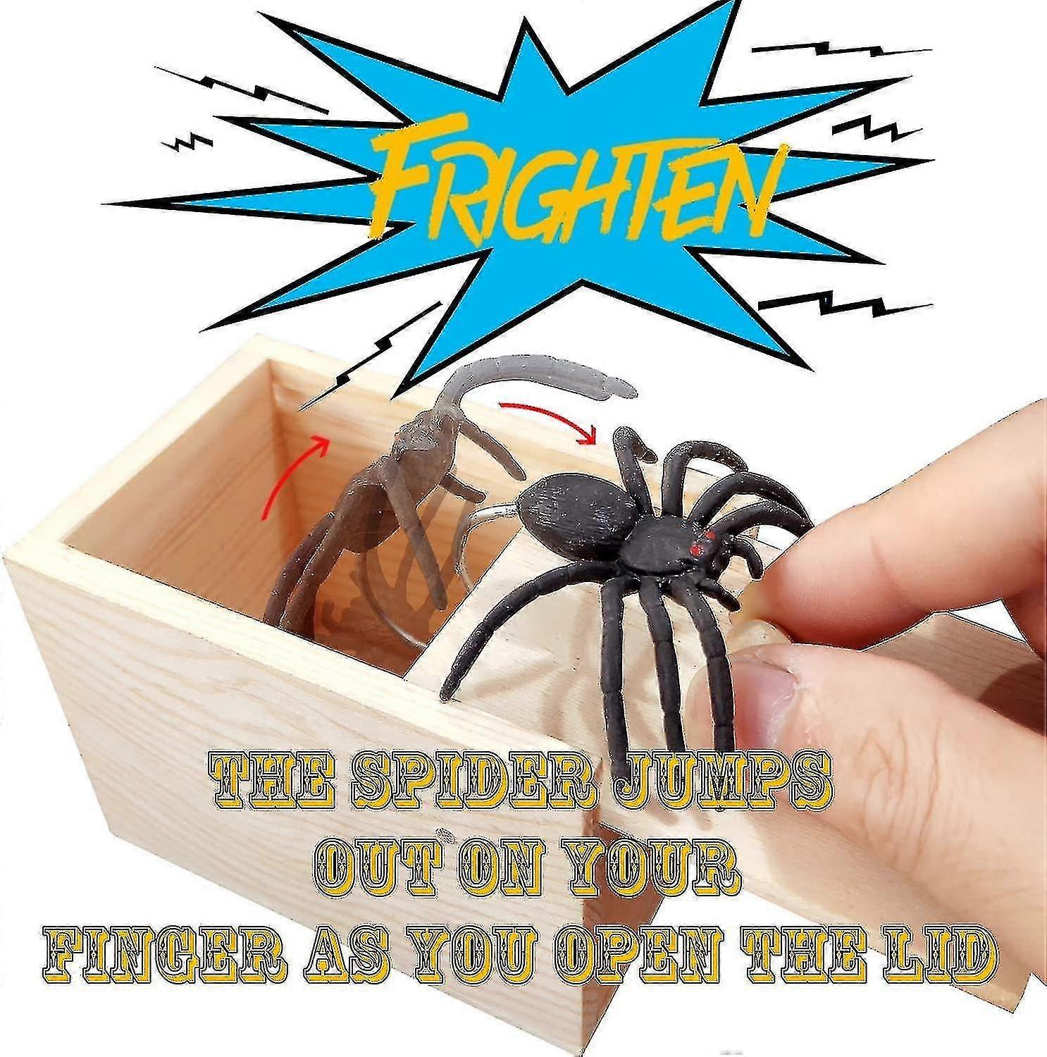 Rubber Spider Prank Boxhandcrafted Wooden Surprise Box Prank, Spider ...