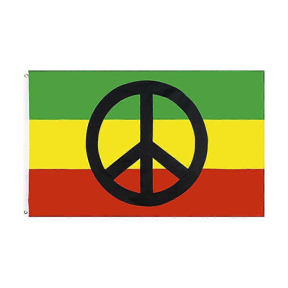 Peace Sign Rainbow Color Flag Banner, 3x5ft World Peace Sign Flag ...