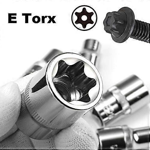 Female E Star Torx Socket Set E4-E24 E-Torx External Hex Socket Insert Nut 14pcs | Fruugo UK