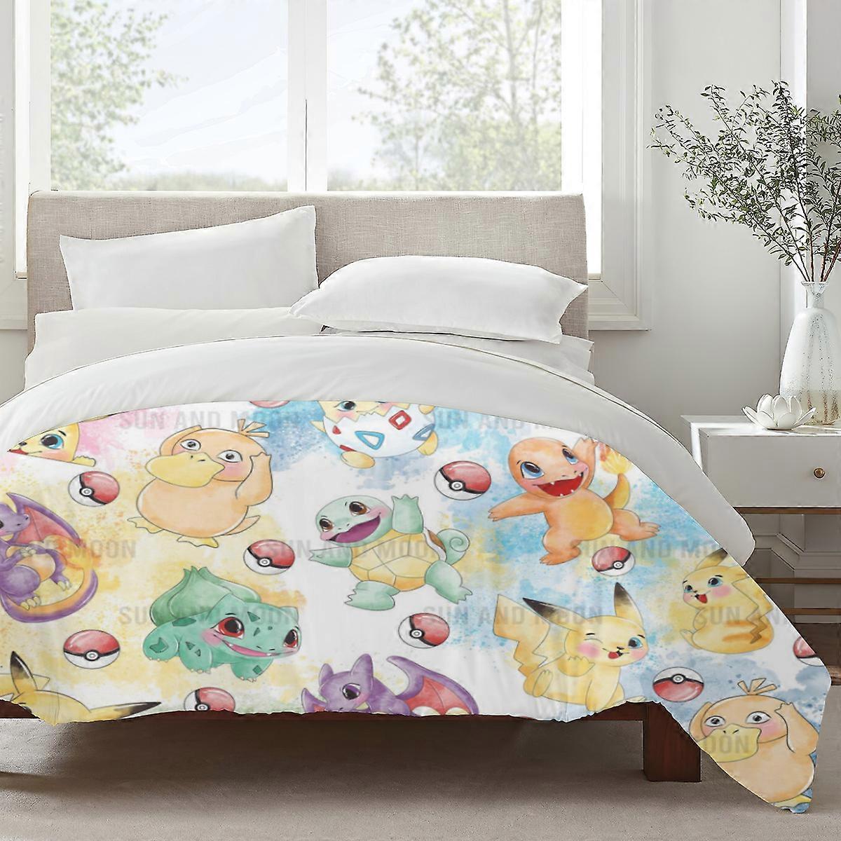 Bedding set XU398 poke-mon Bedding Sets Bed Cartoon Duvet Cover ...