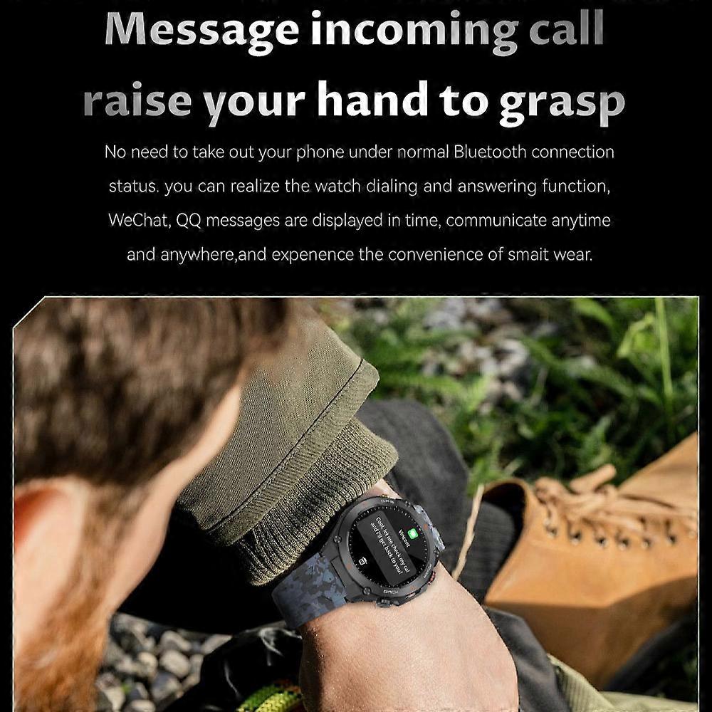 KC82 Outdoor GPS Smart Watch Bluetooth Calls Compass Altitude Barometer ...