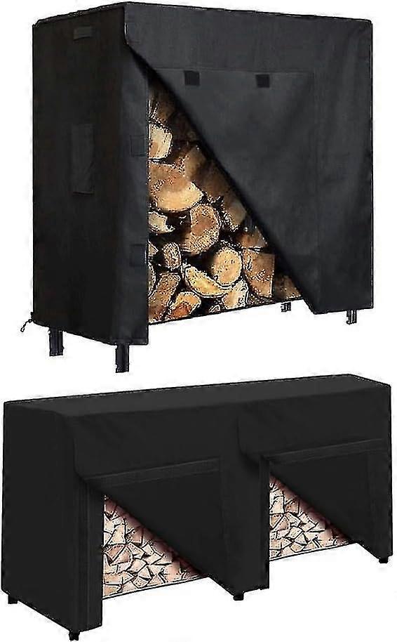 8ft Firewood Rack With Cover Combo Set Waterproof Outdoor Log Holder ...