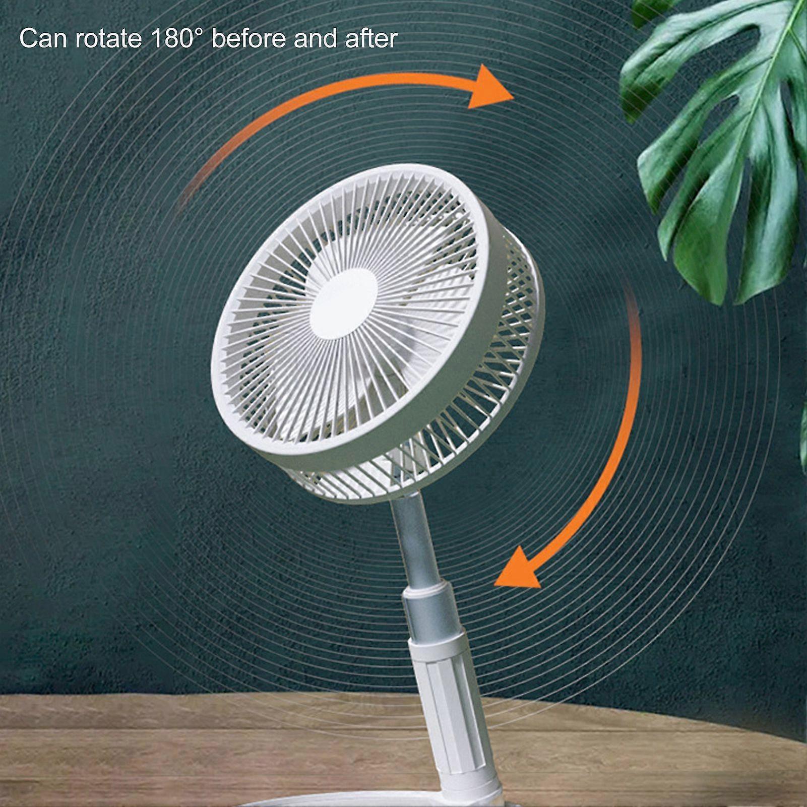 New 4 Speed USB Floor Retractable Folding Fan Rechargeable Height ...