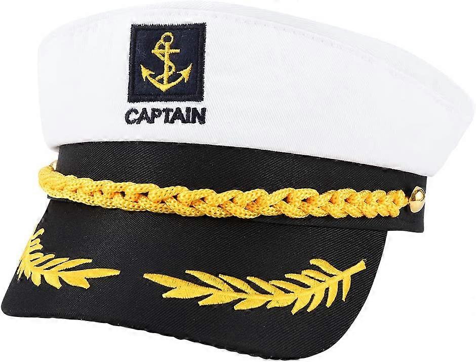 Adult Sailor Hat Adjustable Captains Hat Cosplay Sailor Ship Boat Captain Hat for Sailor Navy ...