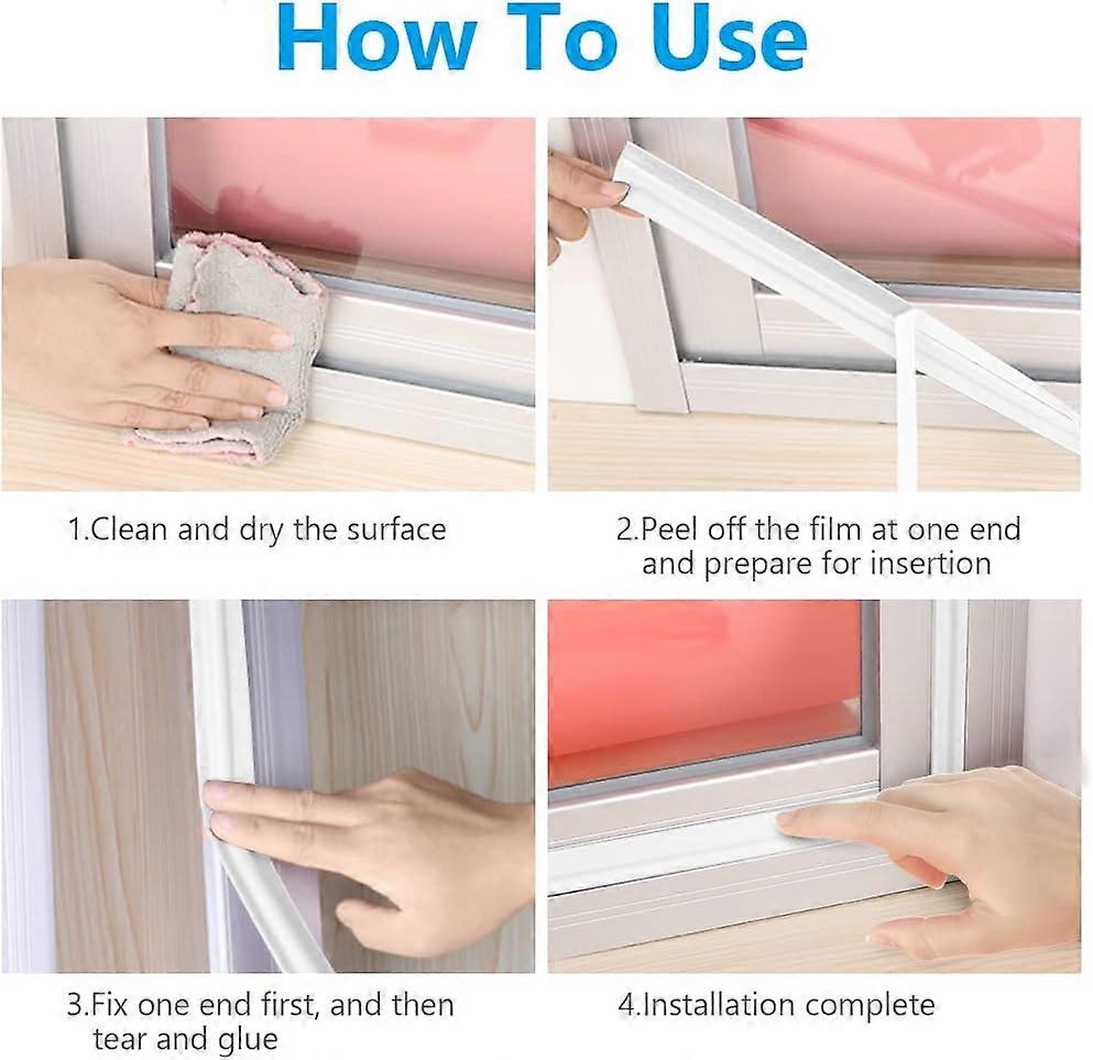 3m/118inch Window Draft Excluder, Self-Adhesive Draught Excluder for ...