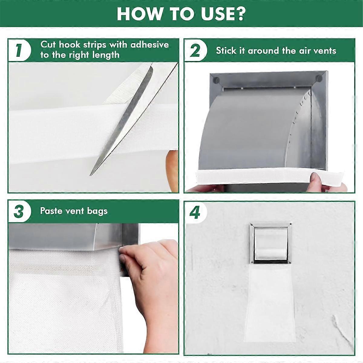 4Pack Dryer Vent Lint Bags Lint Traps Lint Dust Bag for Outdoor Dryer ...