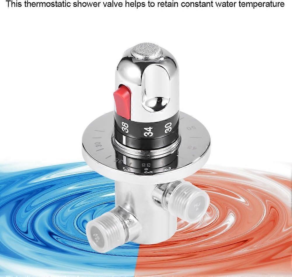 Hot Cold Water Mixing Valve Solid Brass Thermostatic Mixing Valve Fixed ...
