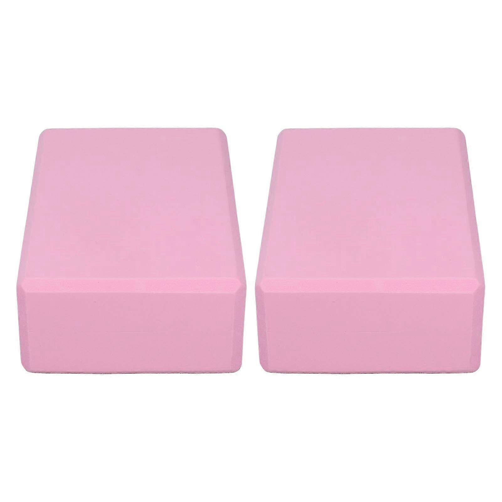Nonslip Appearance Pink Yoga Blocks 2PCS for Yoga Pilates Meditation ...