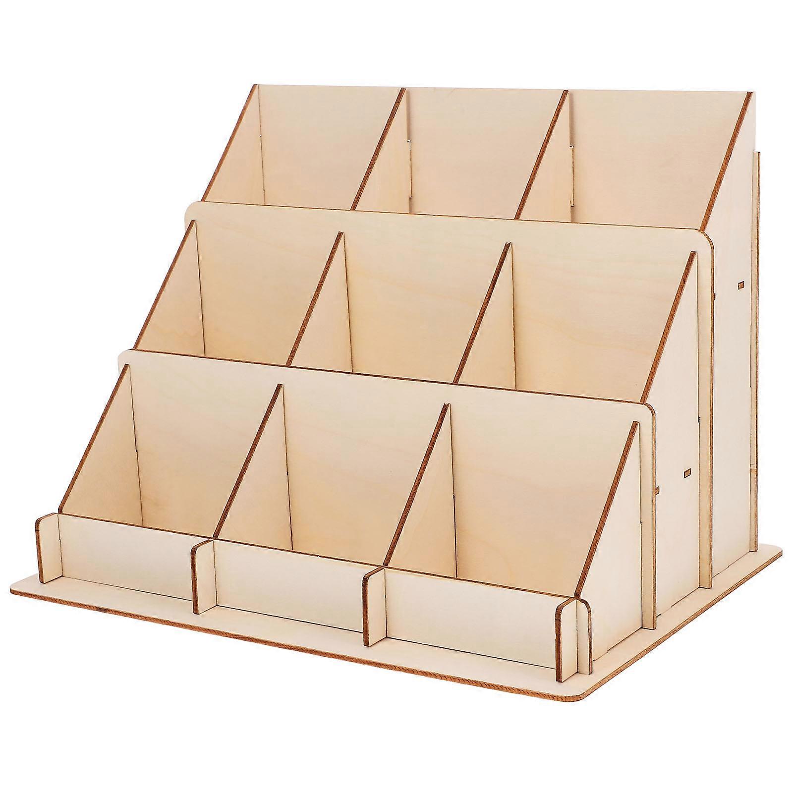 Houten kaartdisplaystandaard doe-het-zelf kaarthouder bureau ...