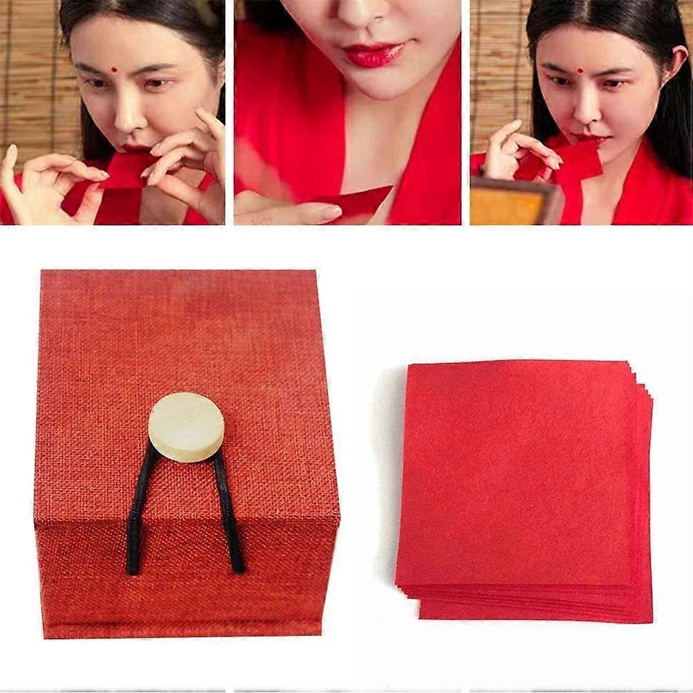 12 Pcs Chinese Style Lip Paper Bite Makeup Blusher Paper Moisturising ...