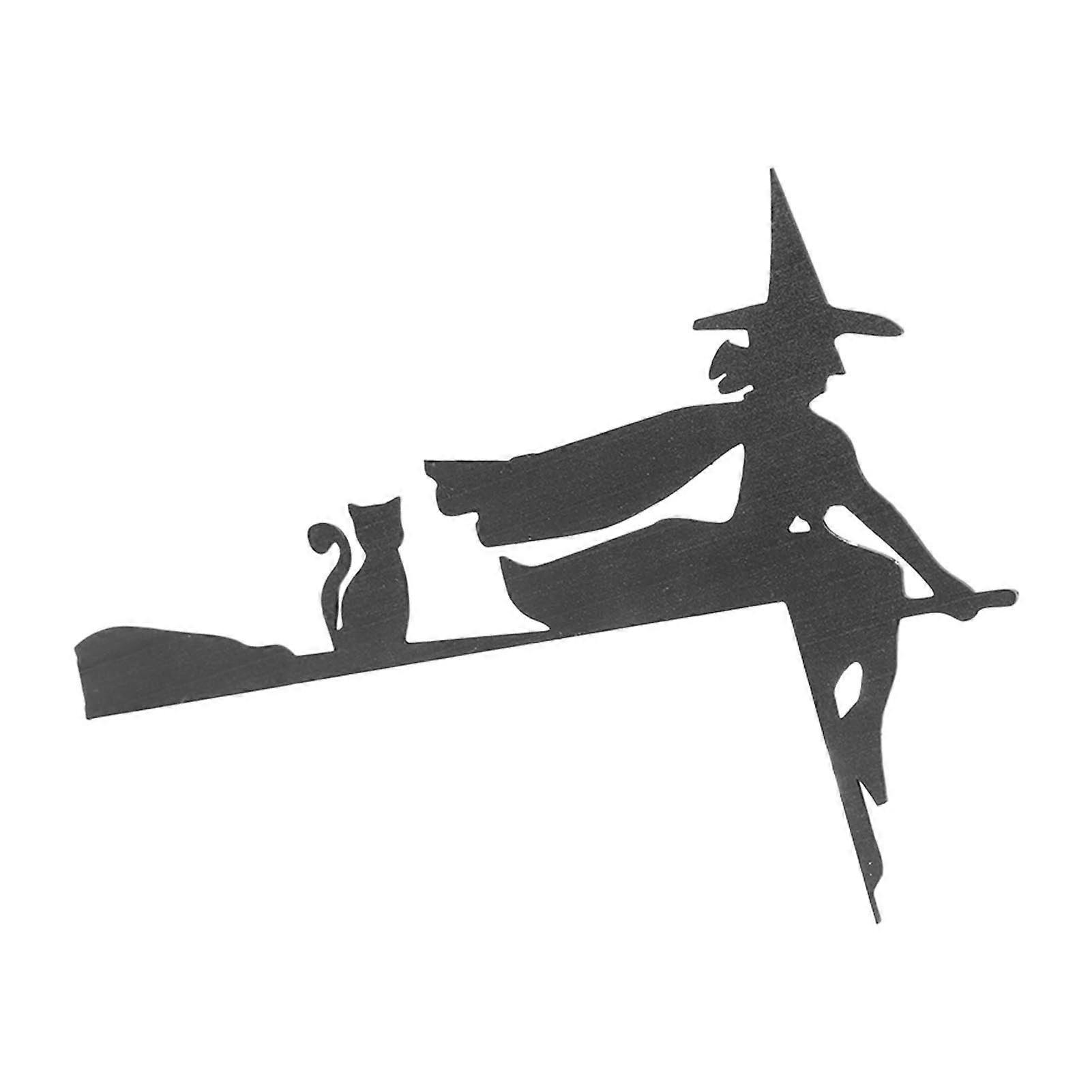 Witch On Broom Cat Door Corner Sign Innovative Interesting Door Corner ...
