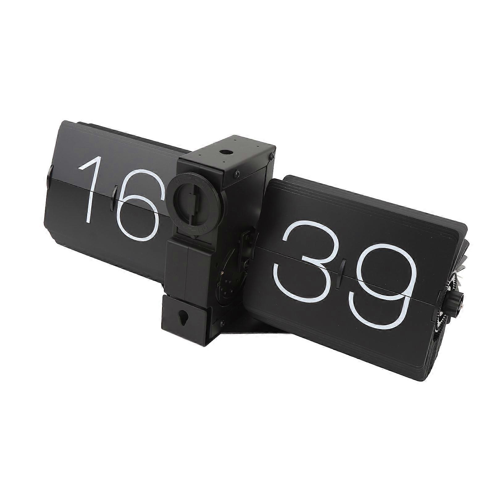 Flip Desk Clock 24 Hours Battery Powered Single Sided Retro Large ...