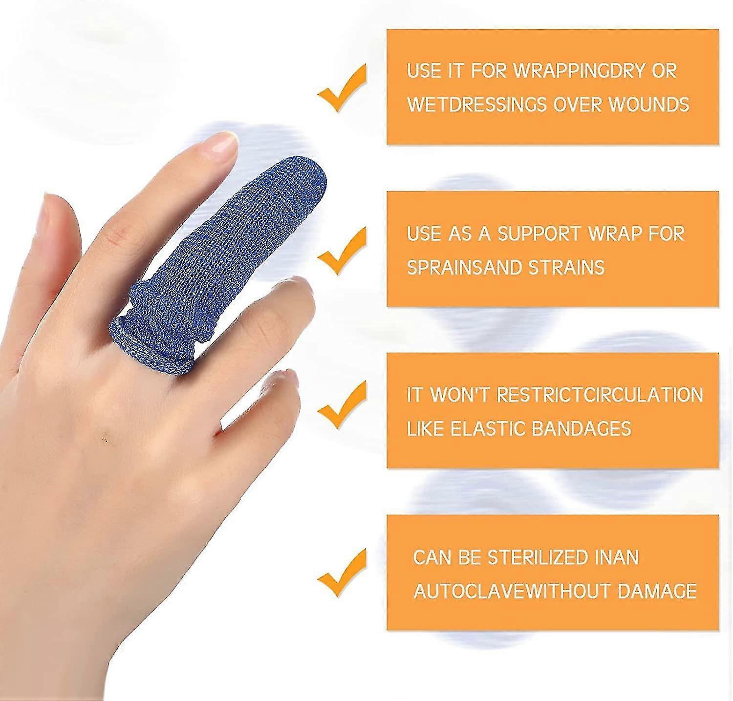 20 Packs Tublar Bandage,first Aid Finger Bandage,finger Cots Buddies ...