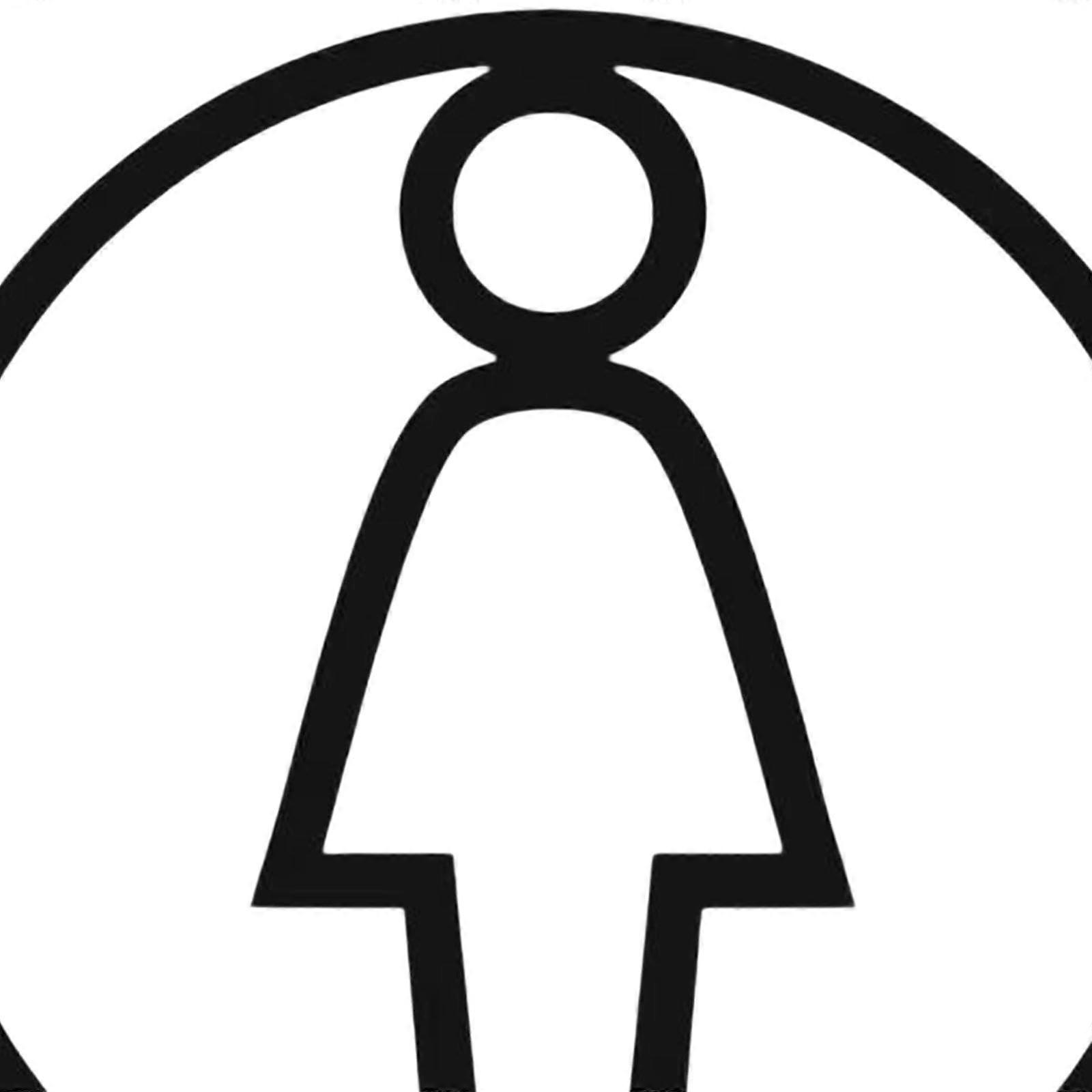 Hollow Acrylic Restroom Sign Stylish Washroom Symbol Signage for Hotel ...