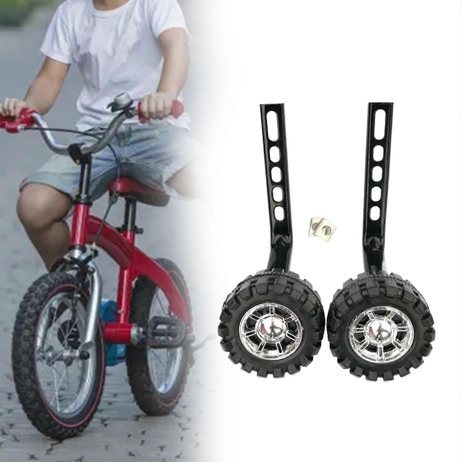 Kids Bike Support Wheels Stabilizers for Child Black Bracket | Fruugo UK