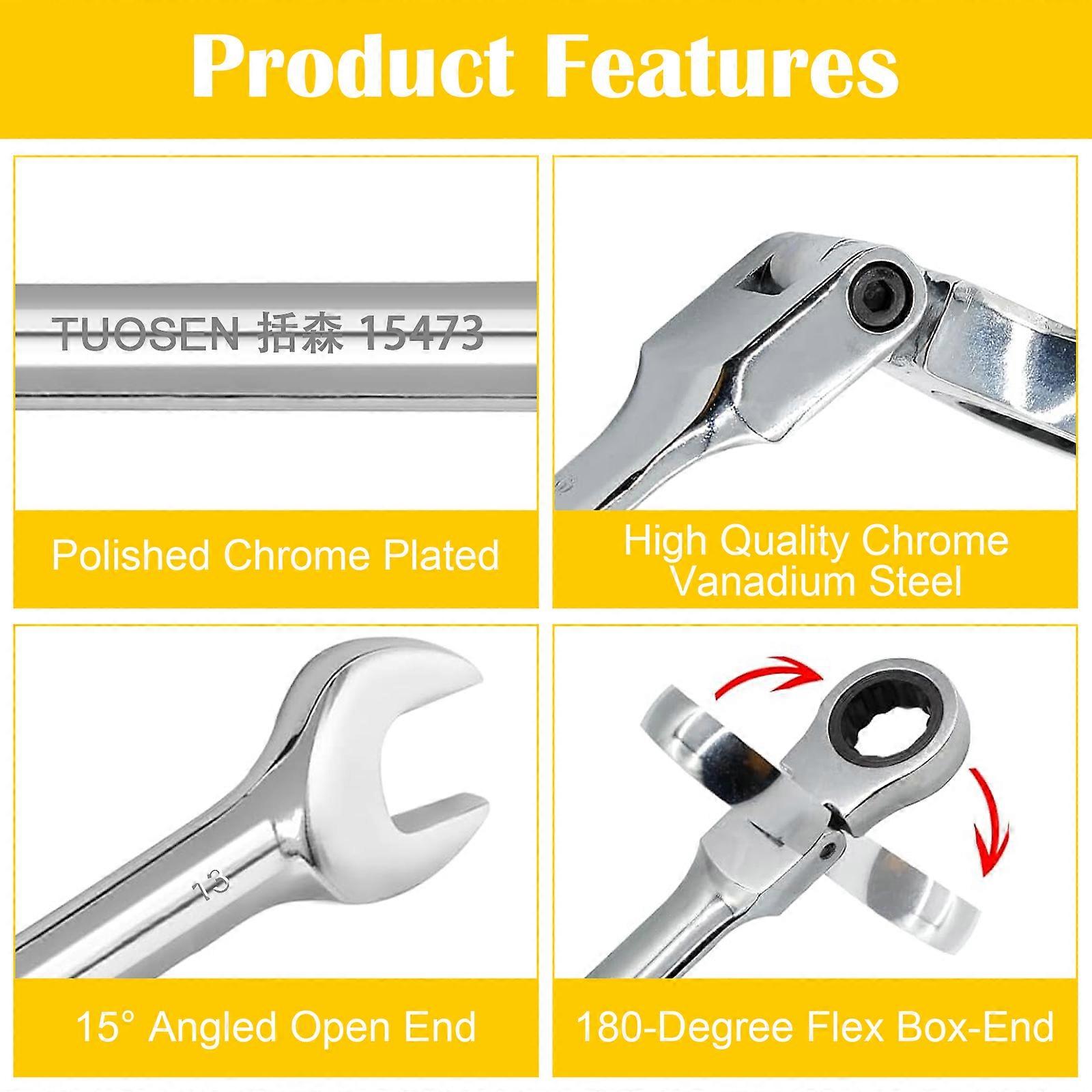 13Mm Ratcheting Combination Wrench, High Strength Material Chrome ...