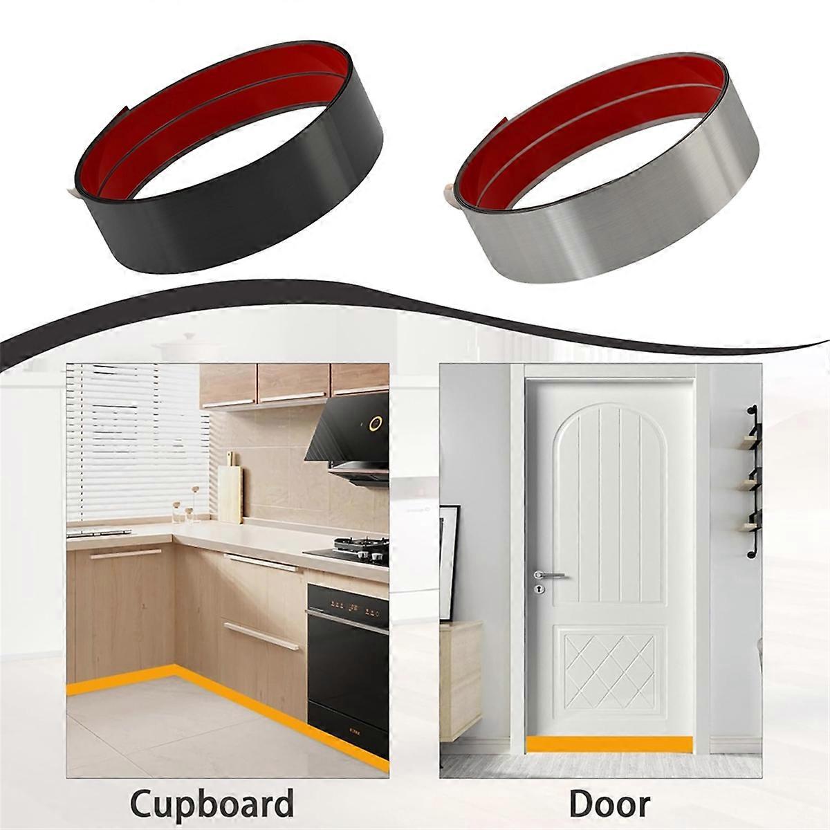 Stainless Steel Kick Plate, Peel and Stick Kickplate Base Cover ...