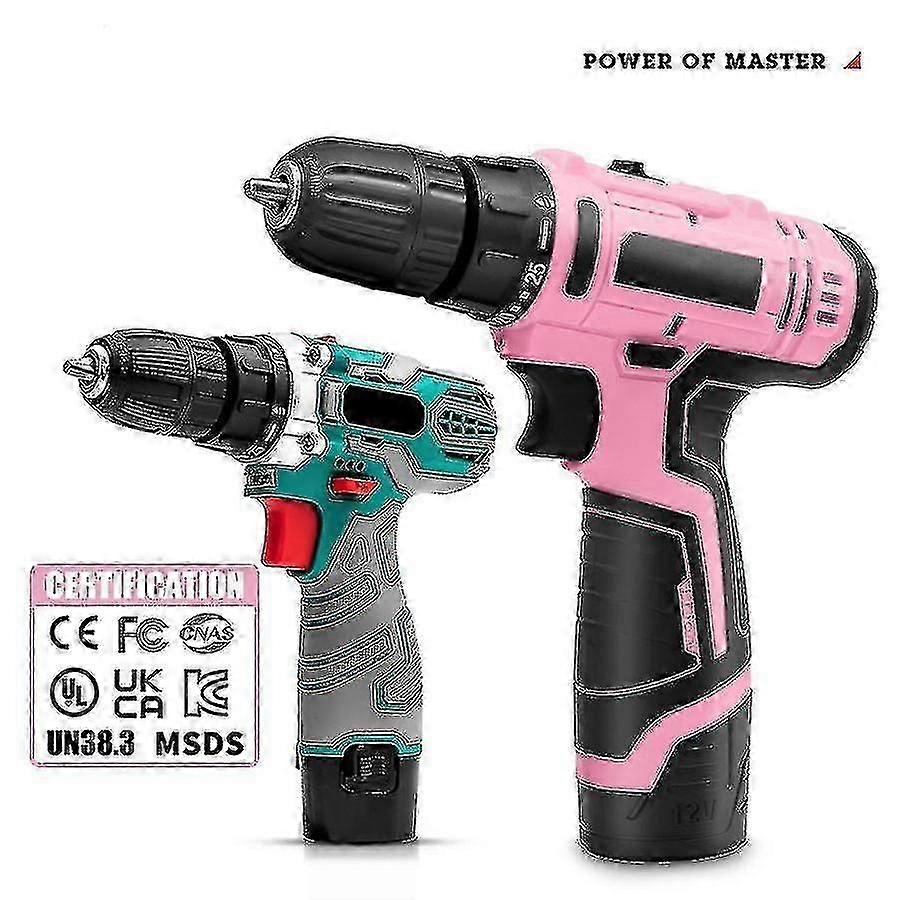 Pink Power Pink Drill Set For Women 20v Cordless Drill Driver Tool Kit ...