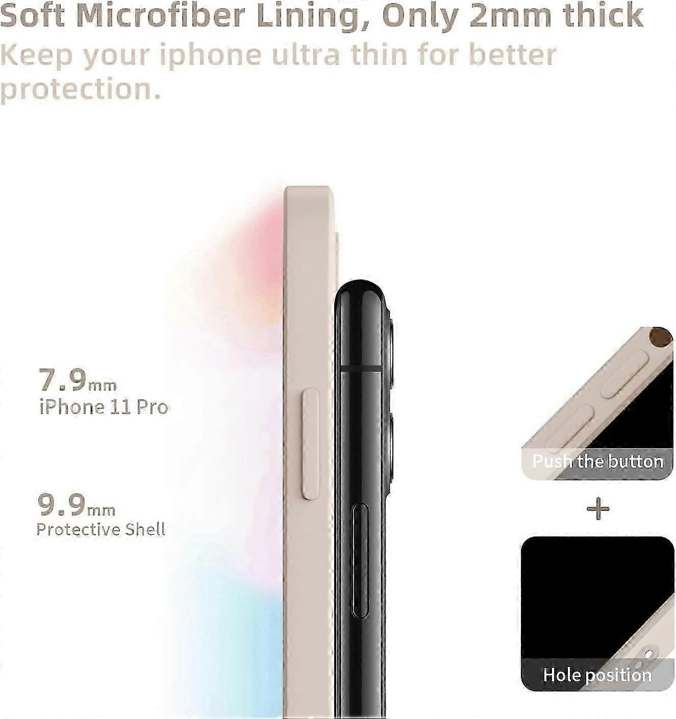 iPhone 11 Pro Case Silicone Camera Protection Ultra Slim Cases Soft Gel ...