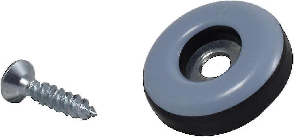 24 x Teflon glider with screw - 25 mm - round - gliders for chairs and ...