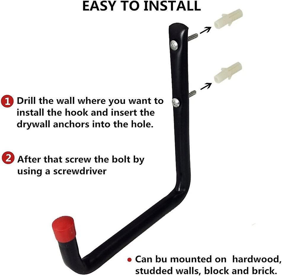 Heavy Duty Storage Hooks For Garage, Universal Wall Mount, U-shaped ...