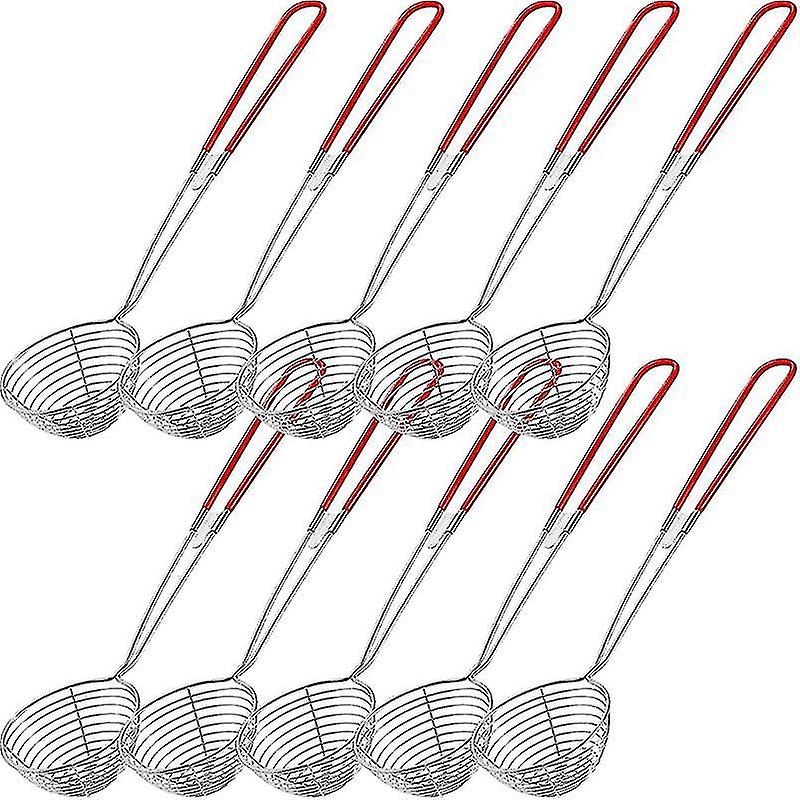 Wire Skimmer Spoon With Handle For Hot Pot Eating Soup Draining 10pcs ...