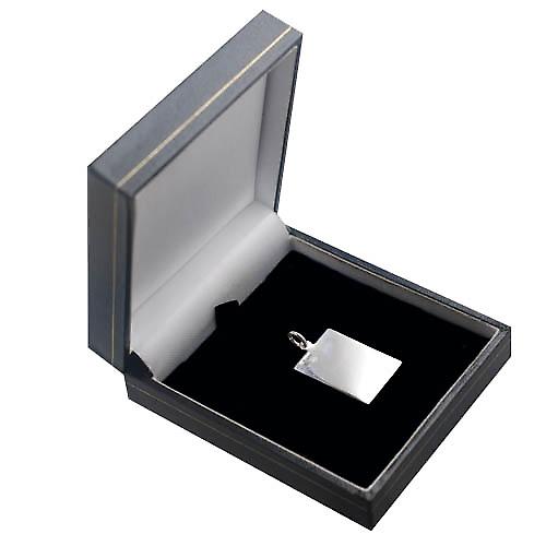 Silver 25x18mm plain rectangular Disc | Fruugo UK