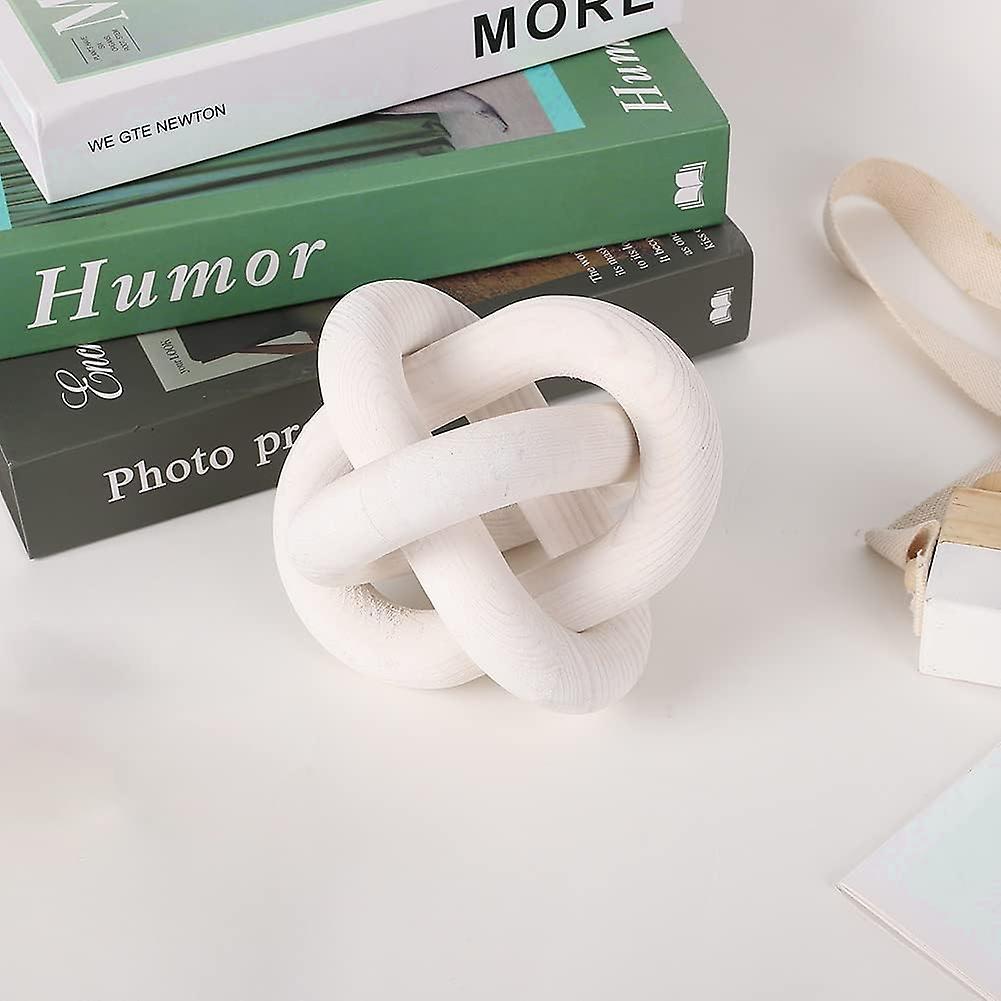 Wood Knot Decor, 3-link Wood Chain Link Decor, Hand Carved Decorative ...