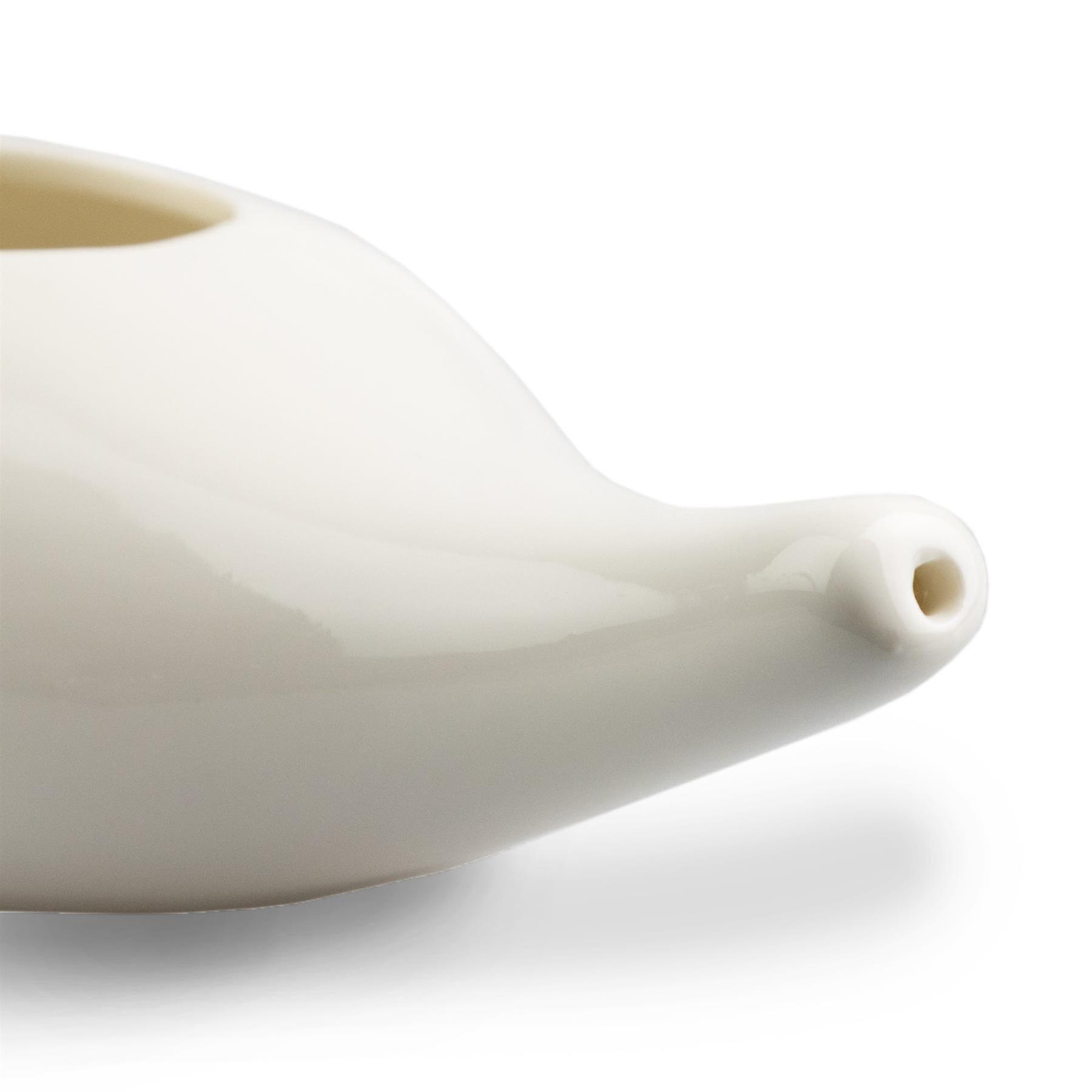 Myga Ceramic Nasal Neti Pot - Sinus Rinse Pot for Nasal Flushing, Detox ...