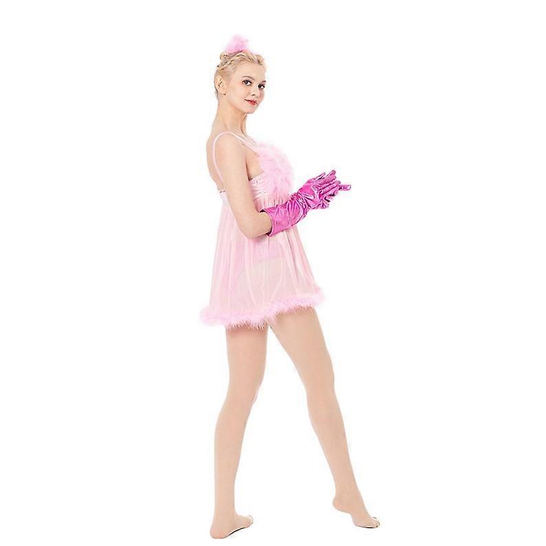 Austin Powers Fembot Cosplay Costume Slip Dress with Gloves Briefs ...