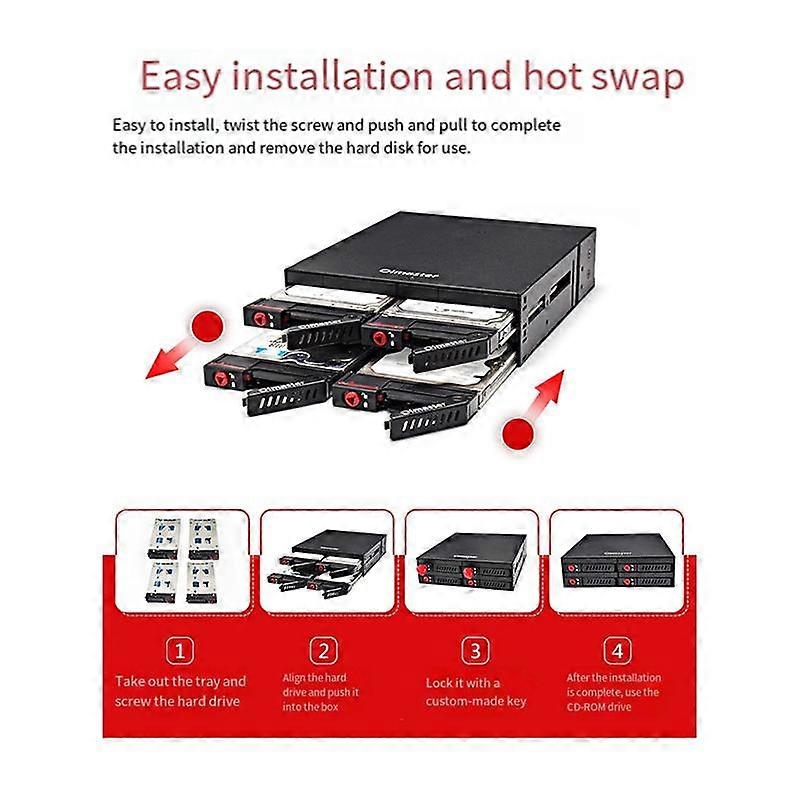 4-Bay 2.5Inch SATA SSD HDD Enclosure Mobile Rack/Enclosure Hard Disk ...