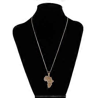 18k Africa Map Pendant Gold Plated Chain Necklace African Country ...