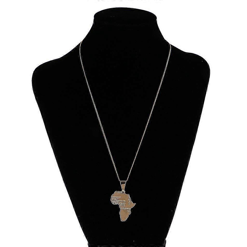18k Africa Map Pendant Gold Plated Chain Necklace African Country ...