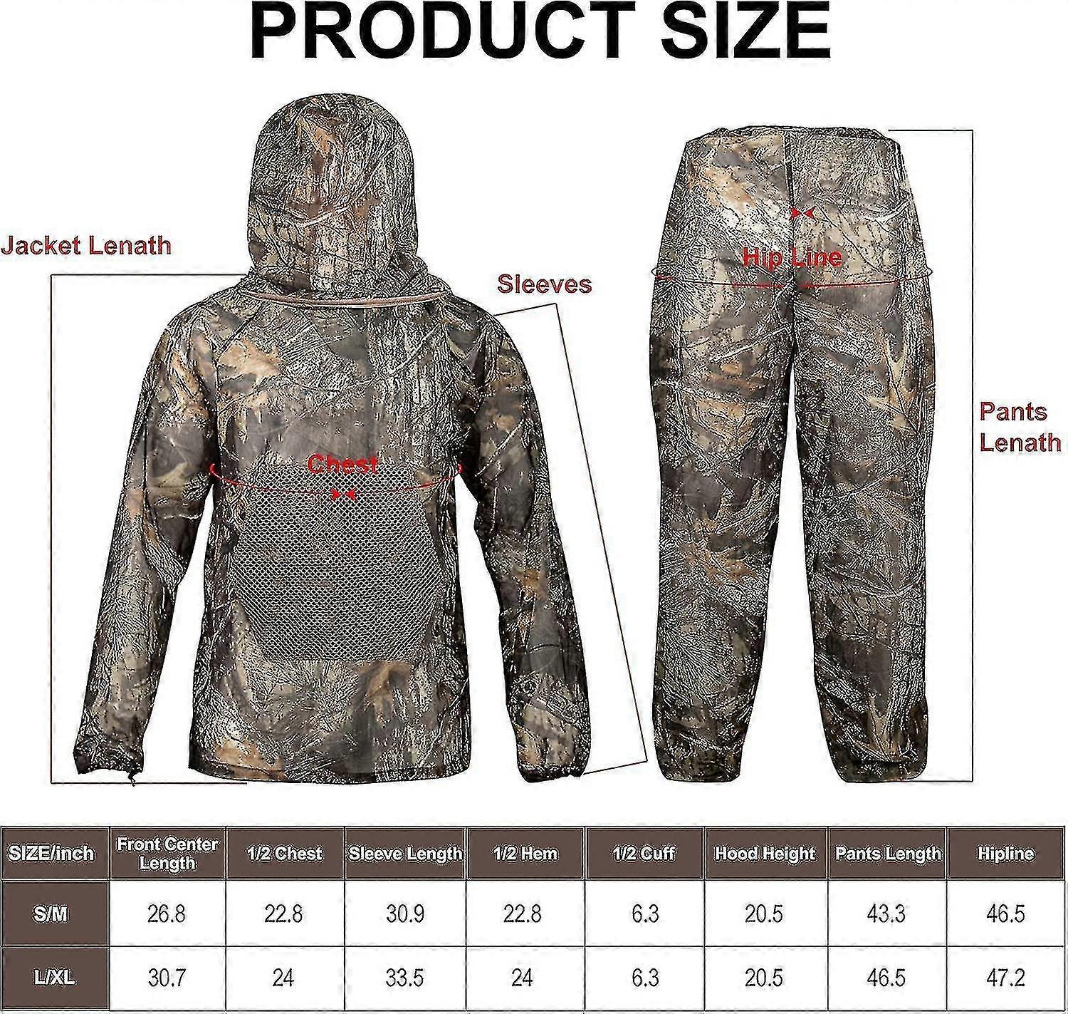 Mosquito Net Suit Camo Hunting Mesh Suit Bug Net Clothing With Hood For ...