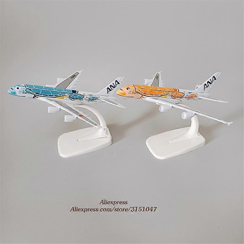 16cm Alloy Metal Japan Air ANA Airbus A380 Cartoon Sea Turtle Airlines ...