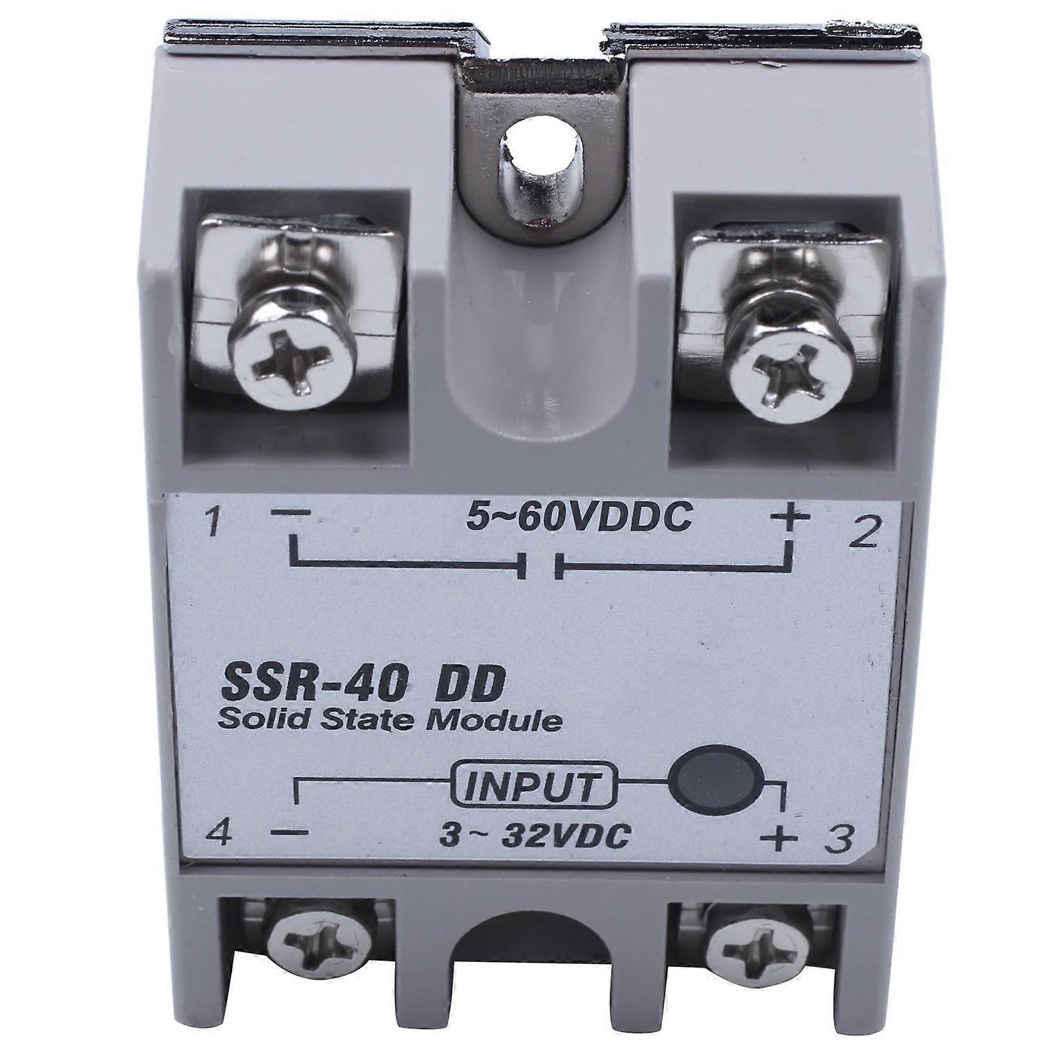 Single Phase Solid State Relay DC-DC SSR-40DD 40A DC3-32V DC5-60V White+Silver | Fruugo UK
