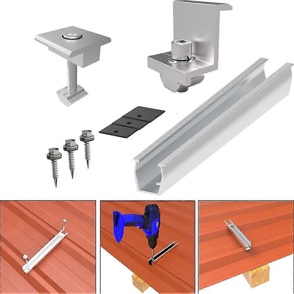 Solar Panel Module Aluminum Bracket Rail Fastening Rail Trapezoidal ...