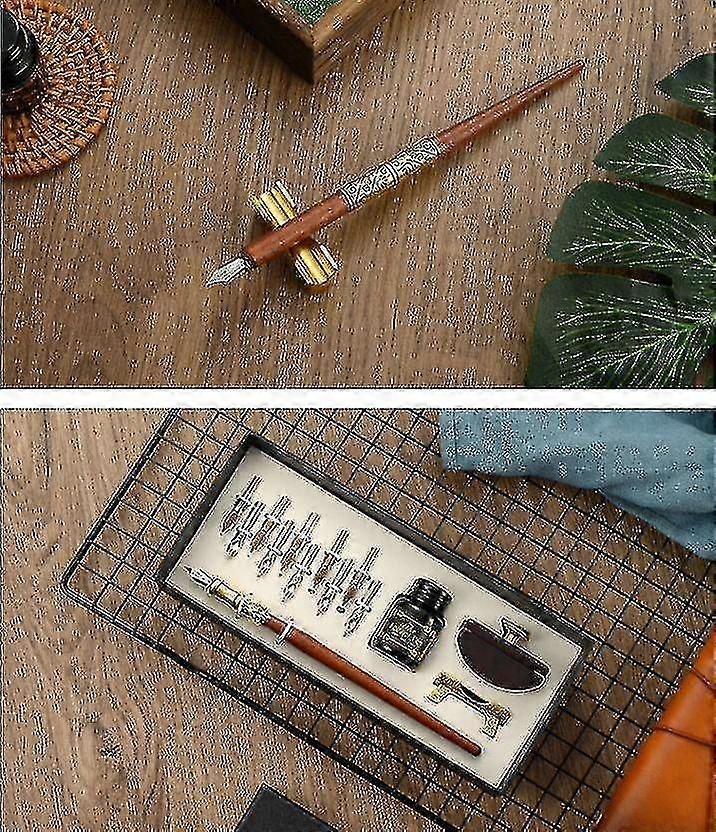 Calligraphy Pens Set -wooden Dip Pen Handcrafted Calligraphy Set With ...