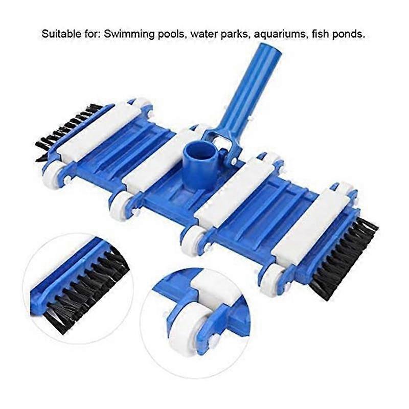 Swimming Pool Vacuum with Side Brush Wheel Wall Floor Fish Pond ...
