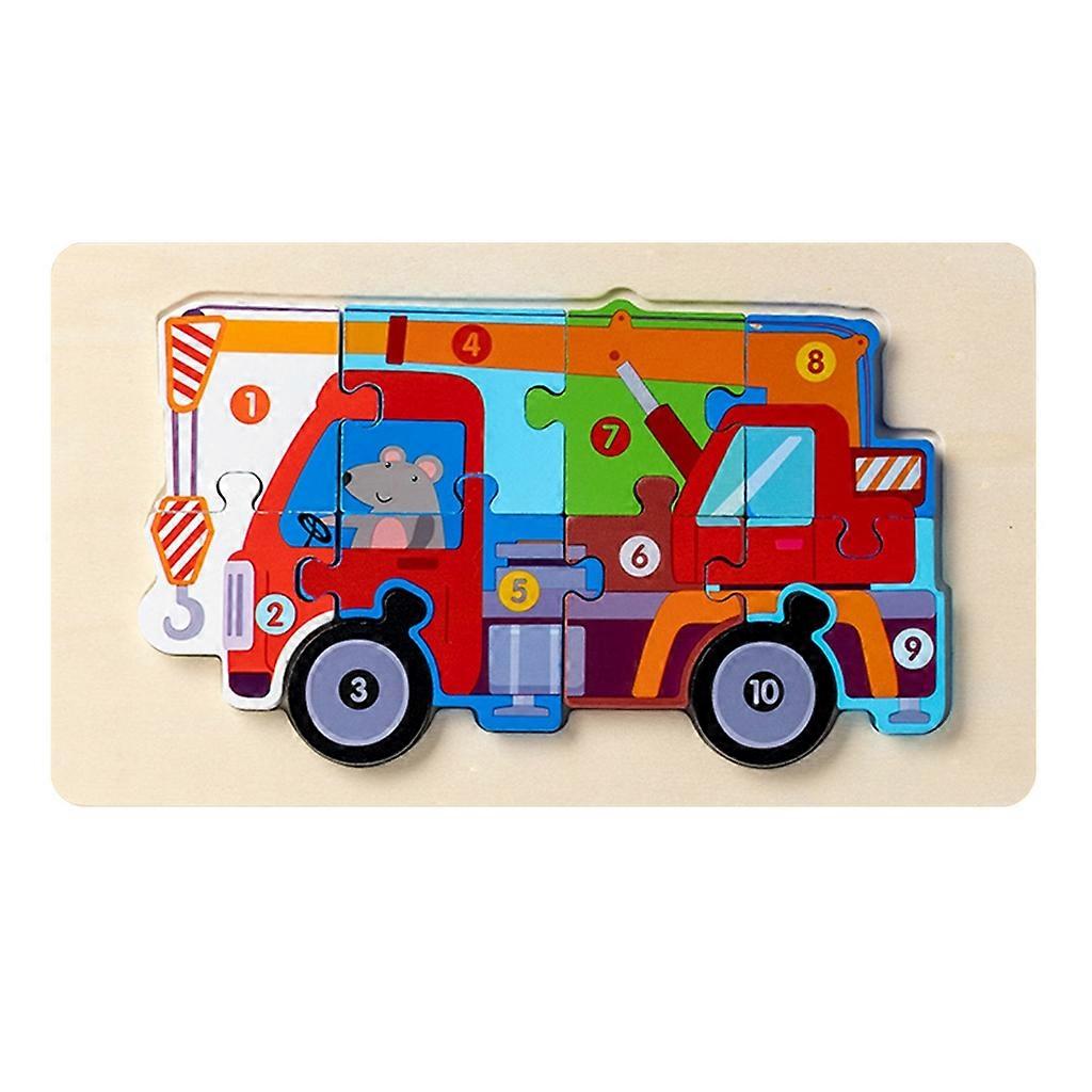 Wooden Puzzles For Kid Construction Vehicle Puzzle Wooden Jigsaw Puzzle ...