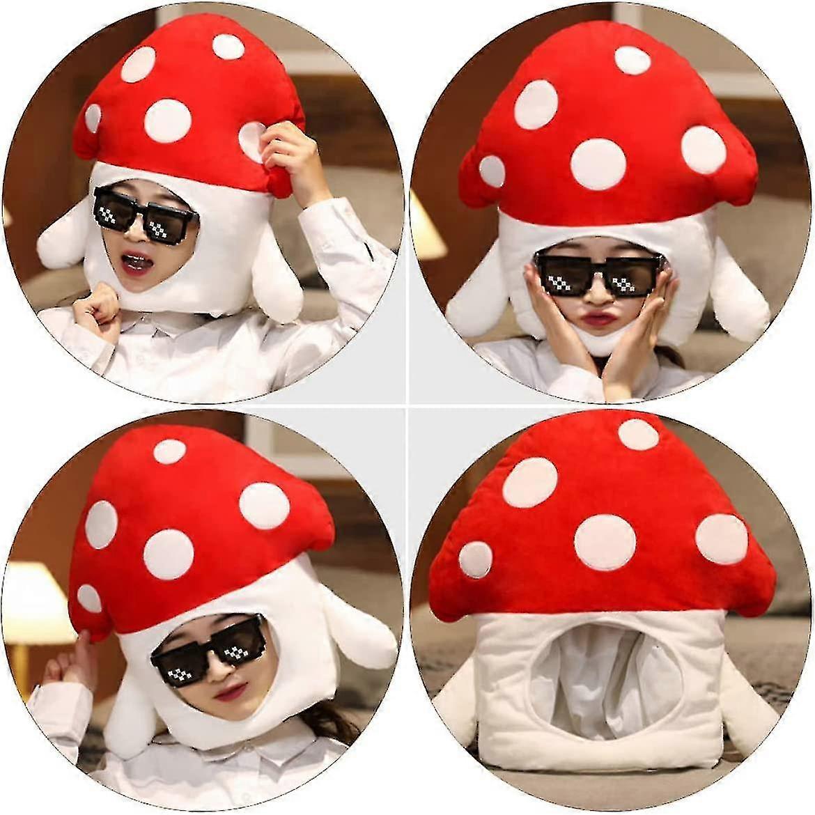 Kids Mushroom Hat Funny Party Hats Silly Hat Cinco De Mayo Hats Red ...