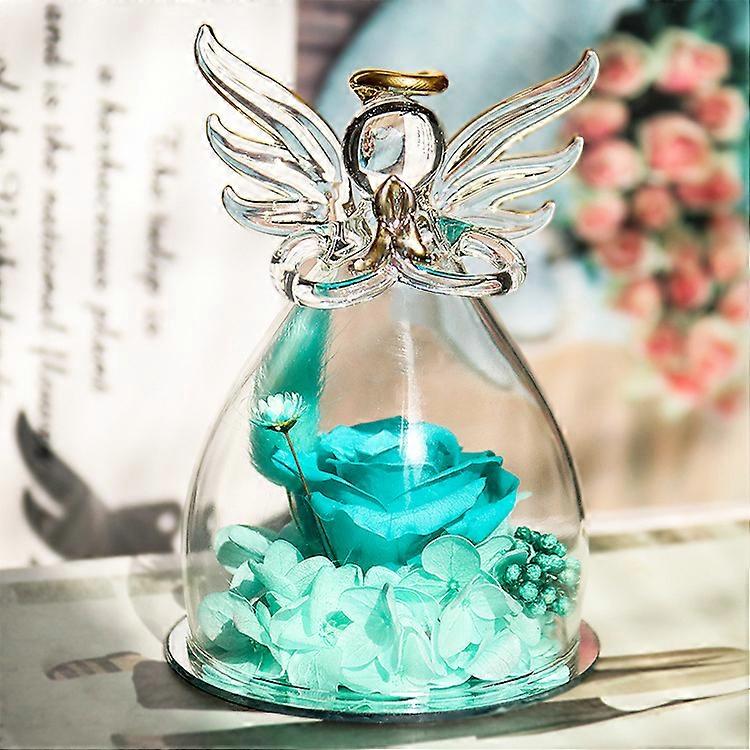 Angel Rose Figurines Angel Gifts for Women, Preserved Real Rose Glass ...