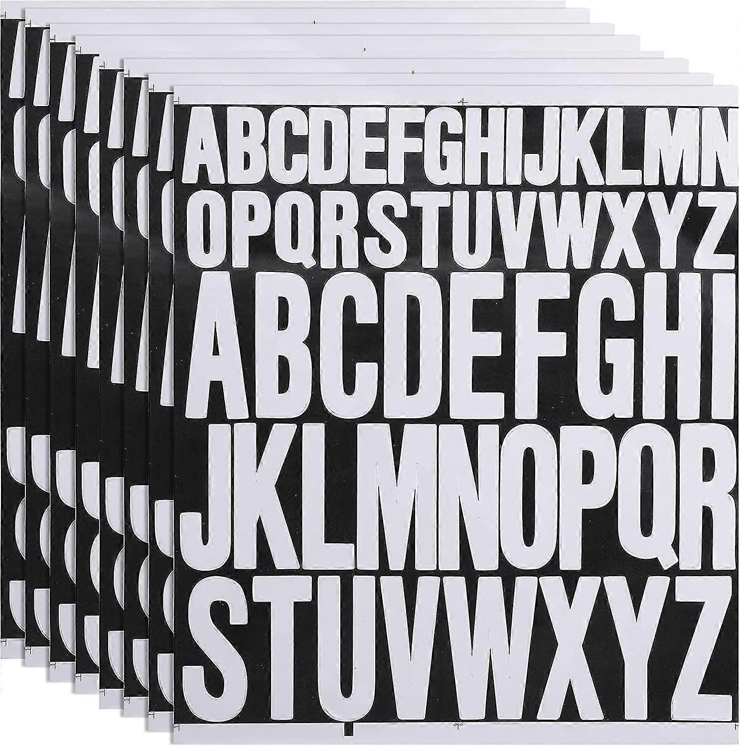 8 Sheet Letter Stickers, Self Adhesive Alphabets Stickers Vinyl Letter ...