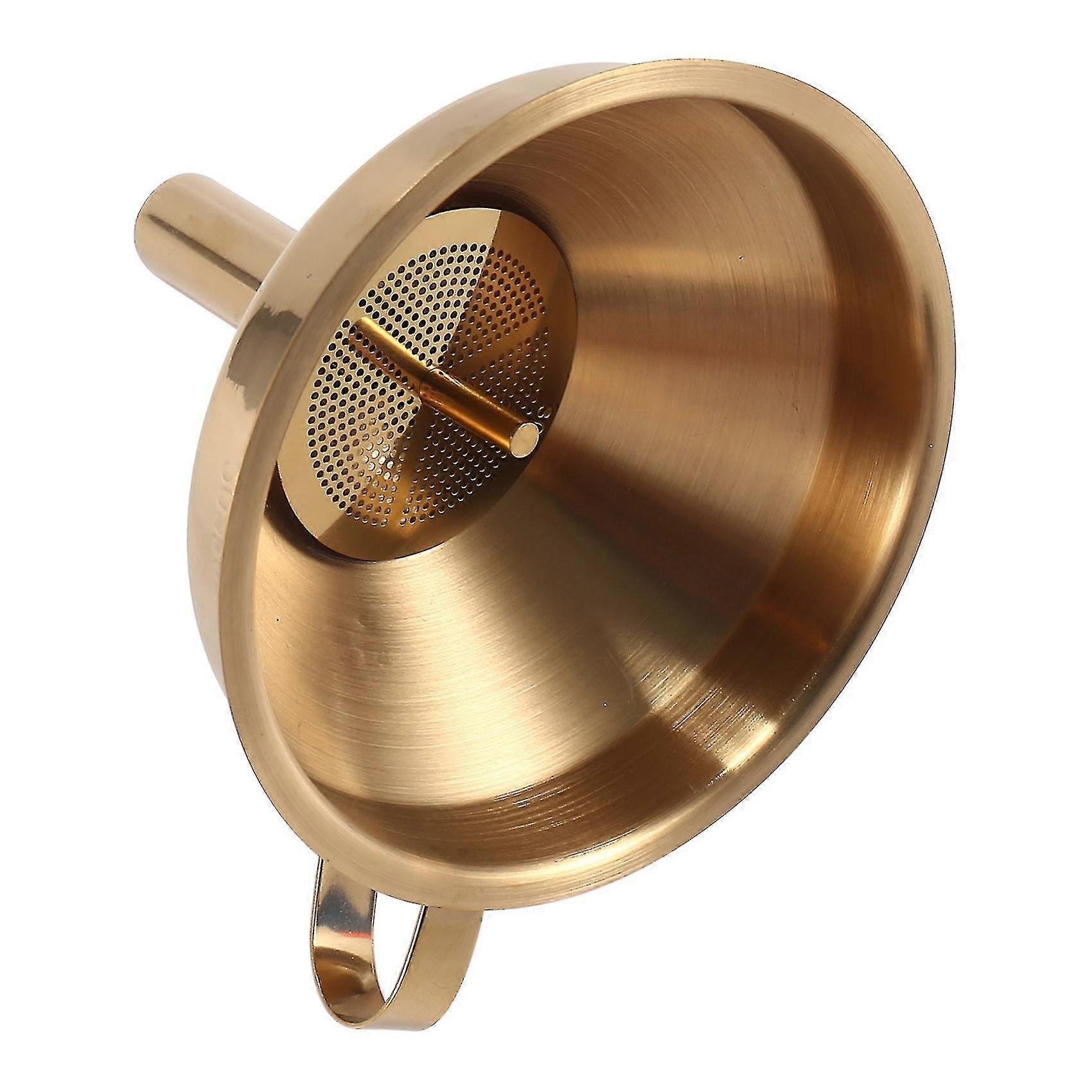 Stainless Steel Funnel Kitchen Oil Liquid Funnel with Detachable Filter ...