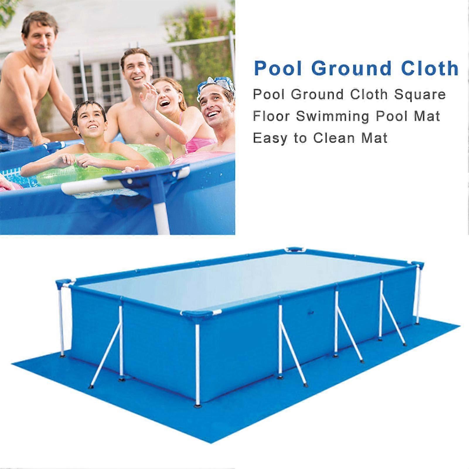 Pool Ground Cloth, Rectangle Swimming Pool Mat Foldable Waterproof ...