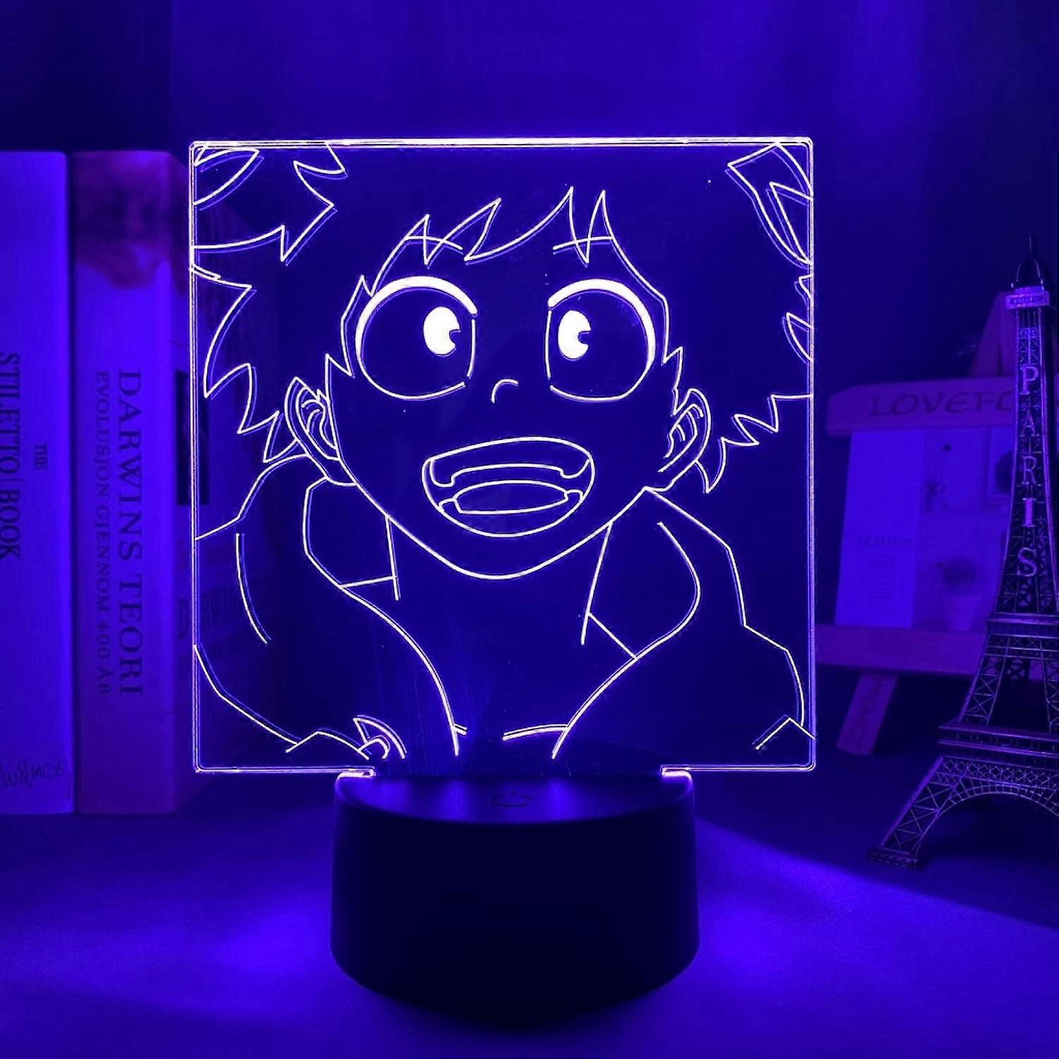 3D led Lamp 3D Night Light Izuku Midoriya Deku 3D Lamp Anime My Hero ...