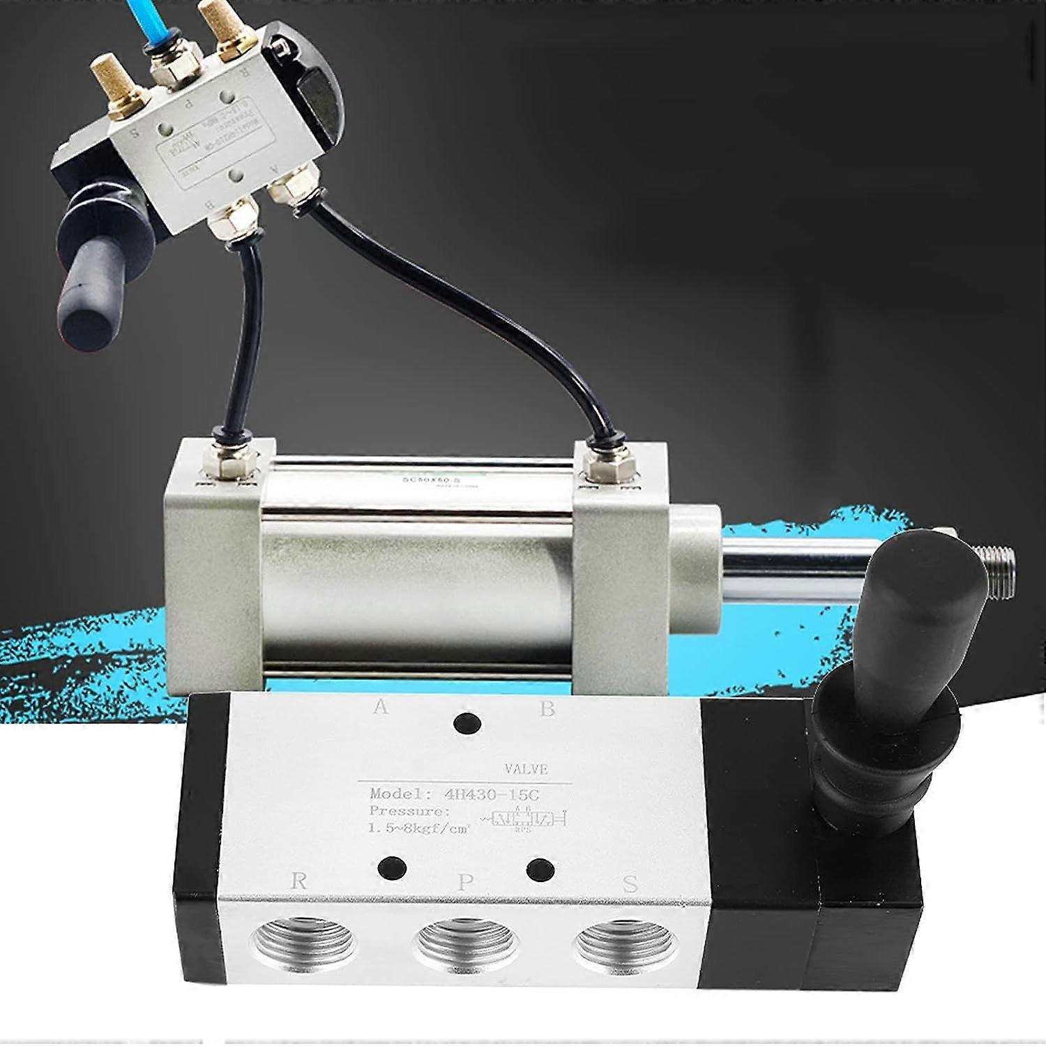 Manual Pneumatic Valve Control Hand Lever, 5 Port 3 Position Air Hand ...