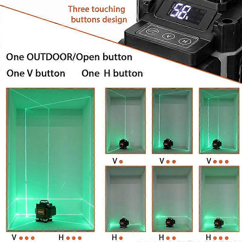 New Upgraded 16 Lines Laser Level, 4d Laser Level 360 Self Leveling ...